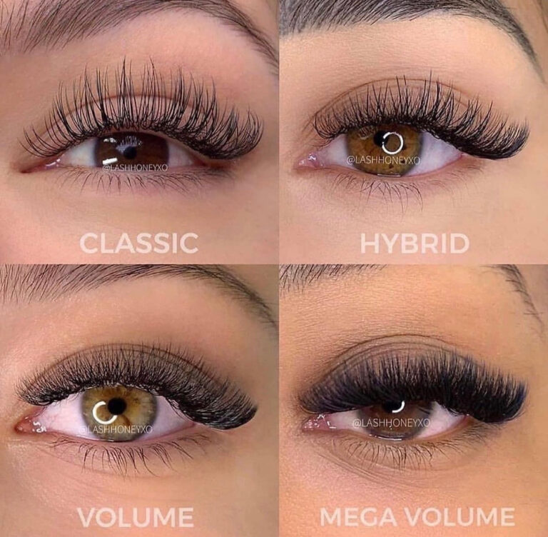 Eyelash Extension Style Chart